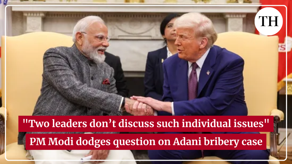 Watch | Two leaders don’t discuss such individual issues: PM Modi dodges question on Adani ...